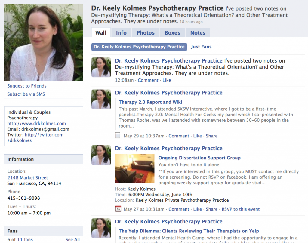 Managing Facebook as a Mental Health Professional - Dr. Keely Kolmes